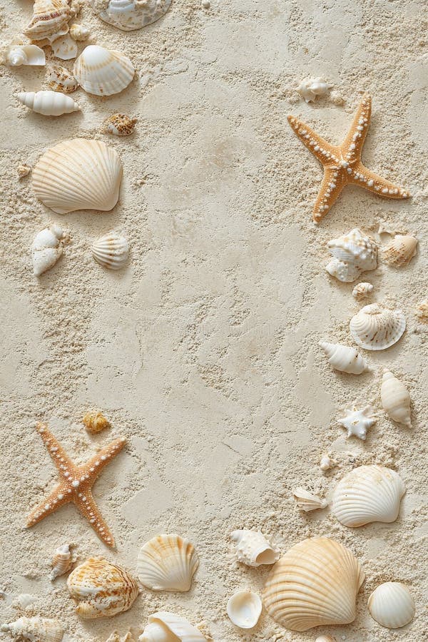 Beach Elements Starfish Seashell Soft Sand Surface Stock Photos - Free ...