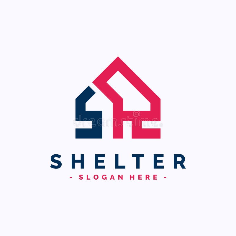 Shelter Logo Design Template Stock Vector - Illustration of home ...