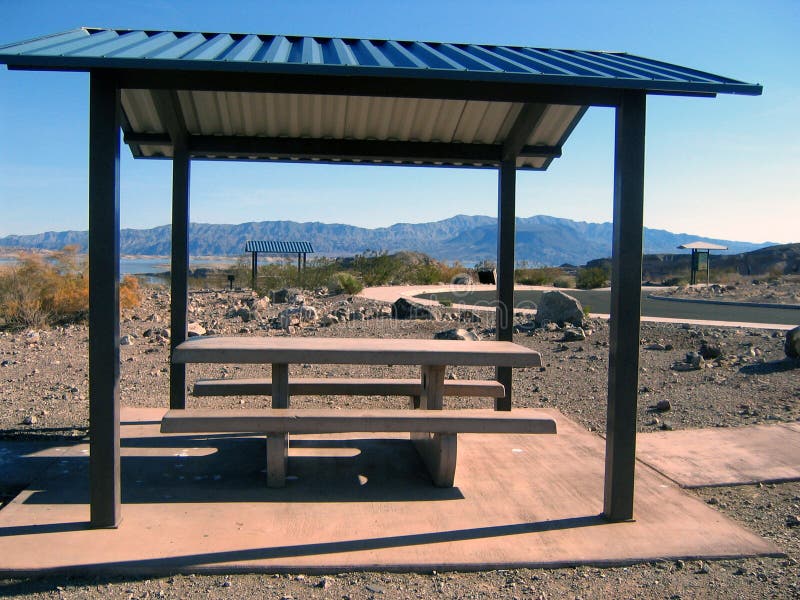 Sheltered picnic area stock image. Image of outside, empty - 2343865