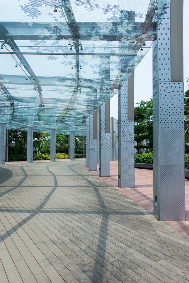 Sheltered Walkway stock photo. Image of glass, shade - 26429616