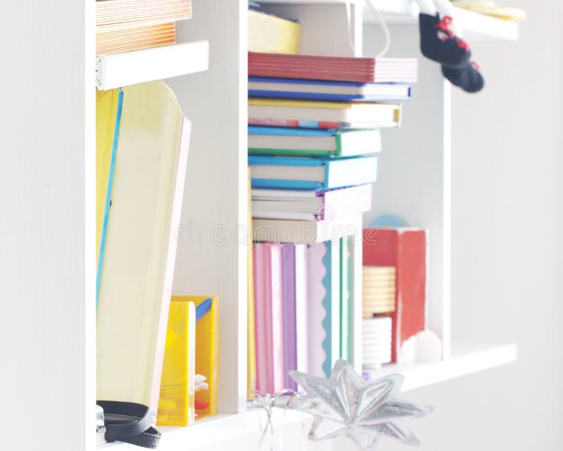 Shelves with books stock image. Image of educational - 53111759