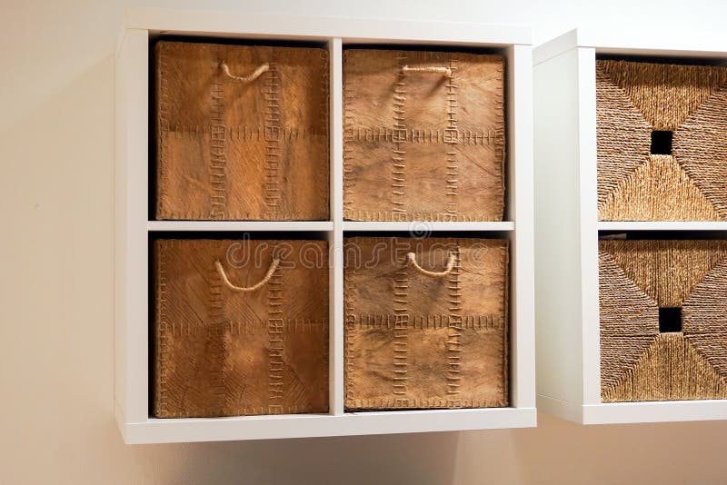 Shelves with drawers stock image. Image of grid, decor - 66312427