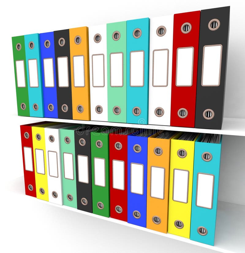 Shelves of Files for Getting Office Organized Stock Photo - Image of ...