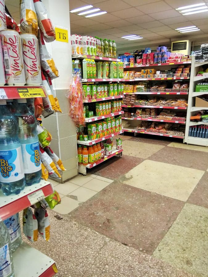 Shelves with Food Products in Store Editorial Photo - Image of shop ...