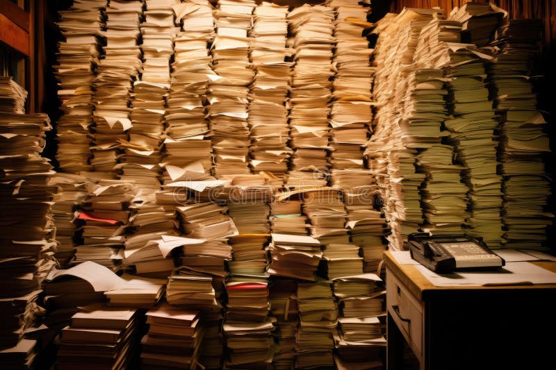 Shelves Full of Files in an Old Archive Stock Illustration ... Shelves Full of Files in an Old Archive Stock Illustration ...