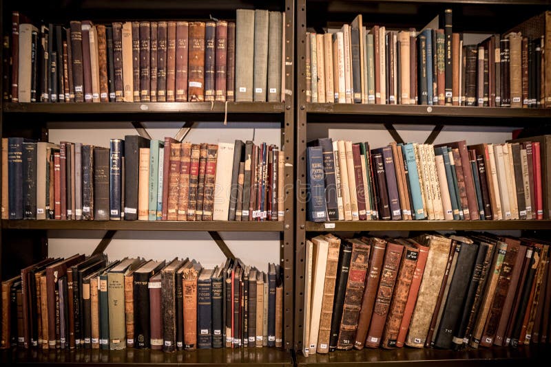 Shelves with Historic Books in the Library Editorial Photography ...