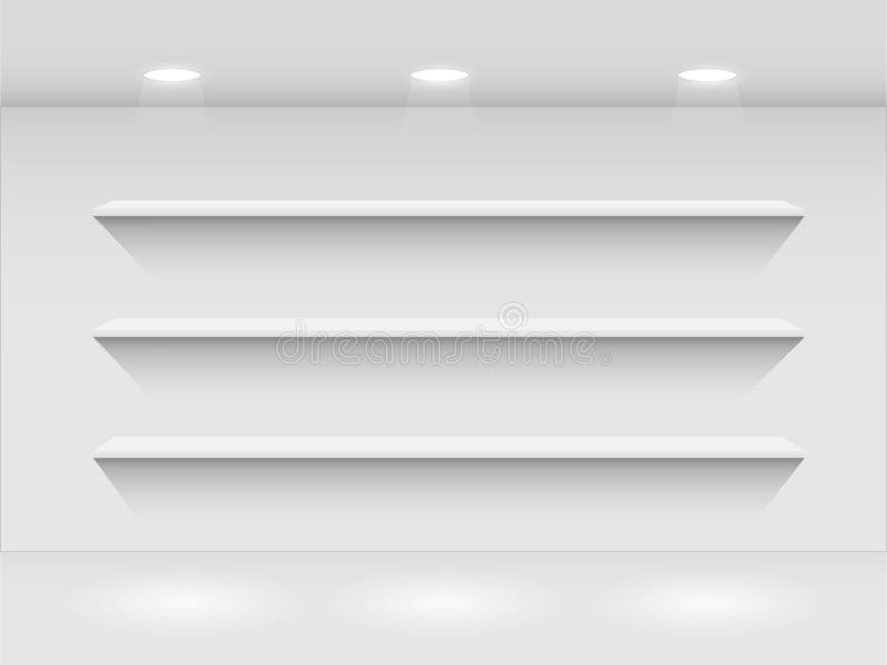 Shelves in Room, Illustration Stock Vector - Illustration of empty ...