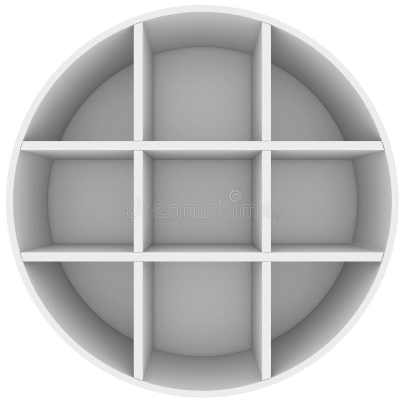 Shelves in the Shape of a Circle Stock Illustration - Illustration of ...