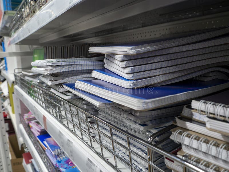 On the Shelves are Stacks of Notebooks, Notepads, Sketchbooks ...