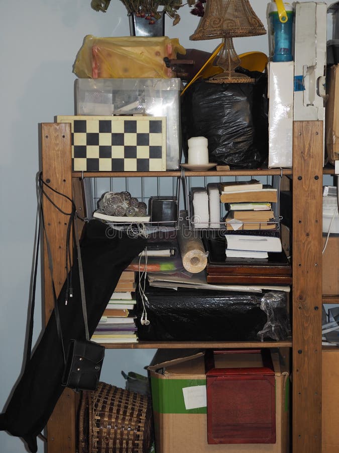 Shelves for Storing Retro Items, Boxes with Old Things and Props for ...