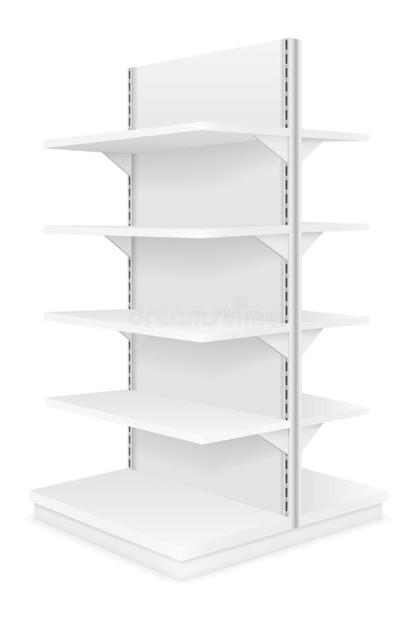 Shelving Rack for Store Trading Empty Template for Design Stock Vector ...