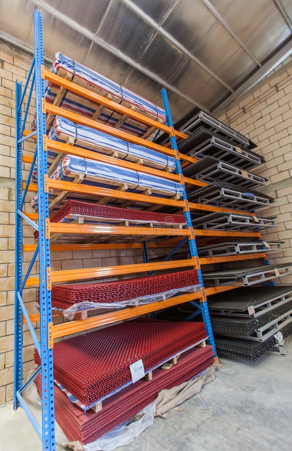 Shelving Storage in Huge Warehouse Stock Photo - Image of building ...
