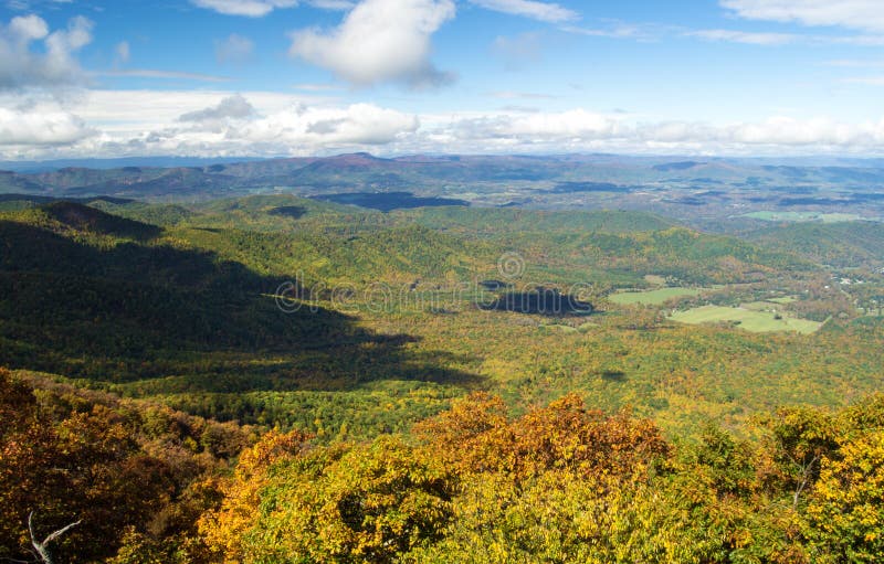 Shenandoah Valley from the Blue Ridge Parkway Stock Image - Image of ...