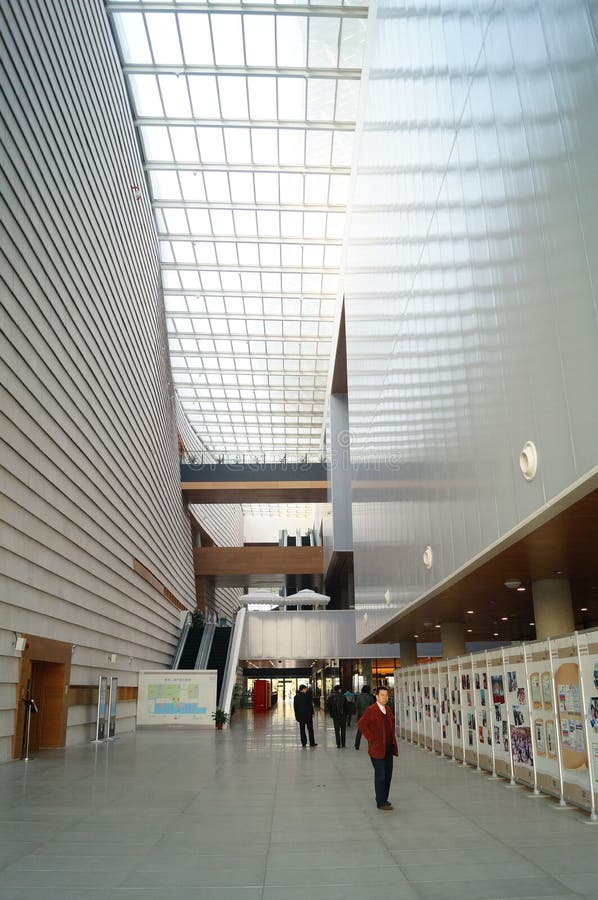 Shenzhen, China: Baoan Library Interior Landscape Editorial Photo ...