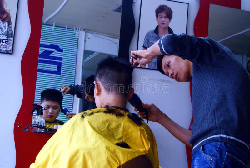 Shenzhen China: Barber Shop Editorial Photography - Image of activities ...