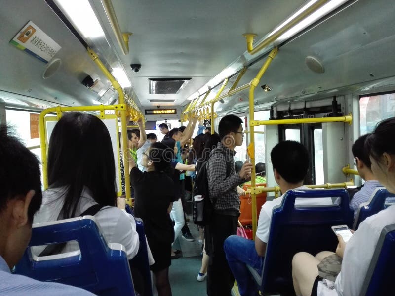 Shenzhen, China: Bus Passengers Editorial Image - Image of shenzhen ...