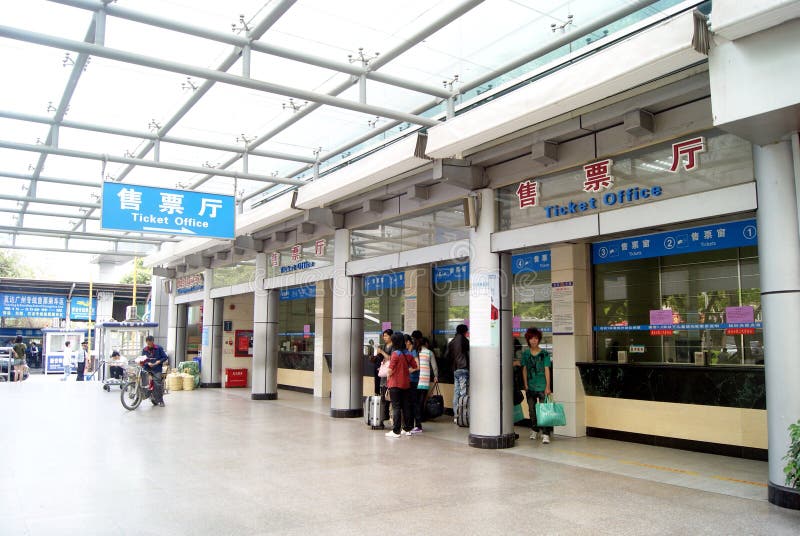 Shenzhen China: Bus Stop the Ticket Office Editorial Photo - Image of ...