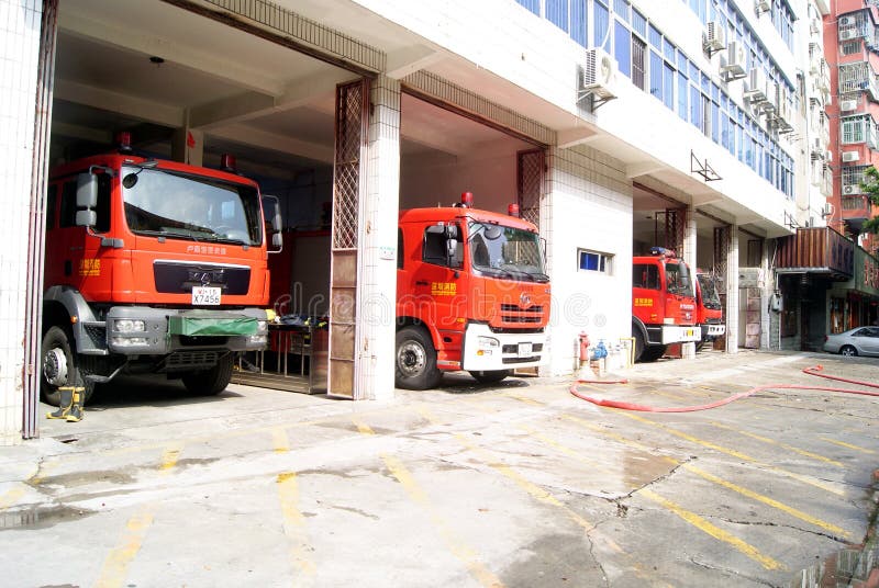 Shenzhen China: the Fire Engine Editorial Image - Image of maintenance ...