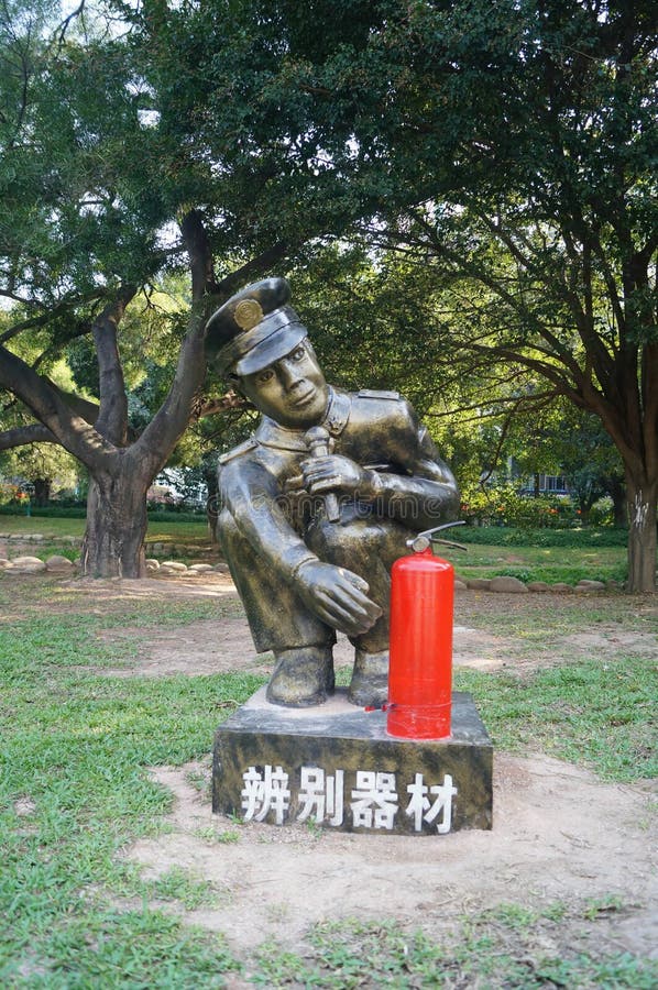 Shenzhen, China: Fire Theme Statue Editorial Photography - Image of ...