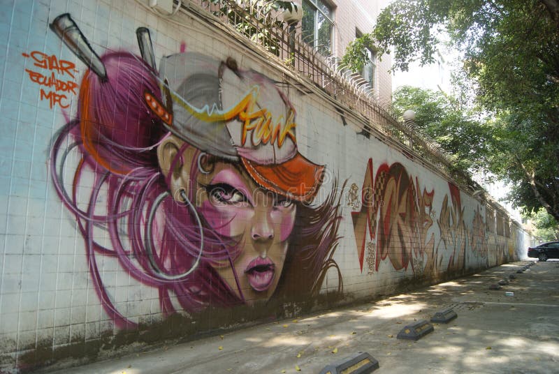 Graffiti wall editorial photo. Image of people, graffiti - 60583906