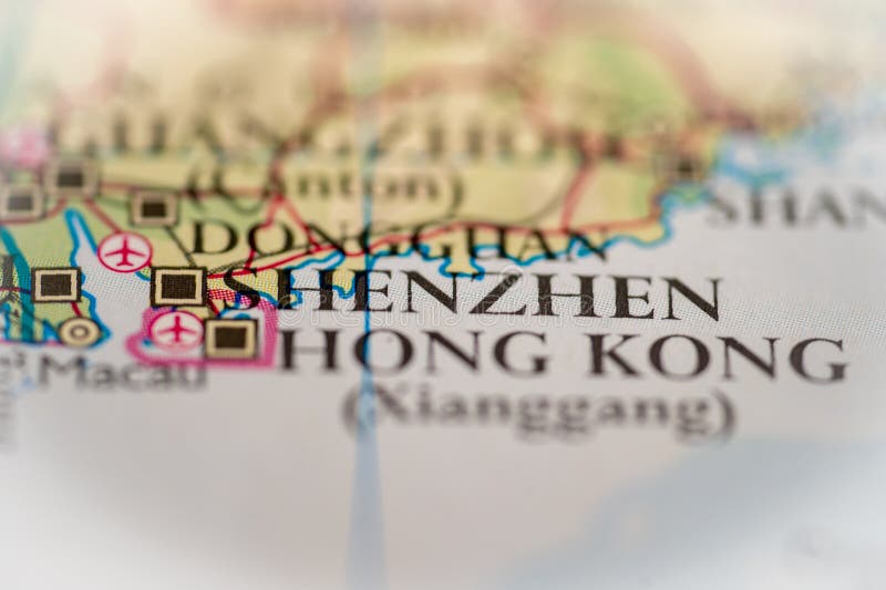 Shenzhen, China Highlighted on a World Map Stock Image - Image of ...