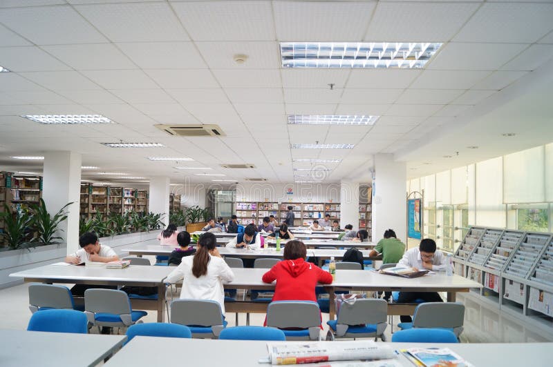 Shenzhen, China: Library Interior Landscape Editorial Photography ...