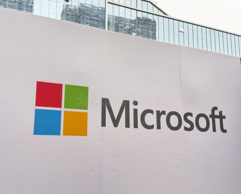 Shenzhen, China, March 11, 2024: Microsoft Logo Sign. Microsoft Retail ...