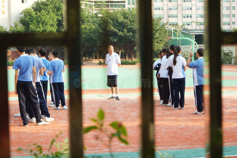 Shenzhen, China: Middle School Students in Physical Education Class ...