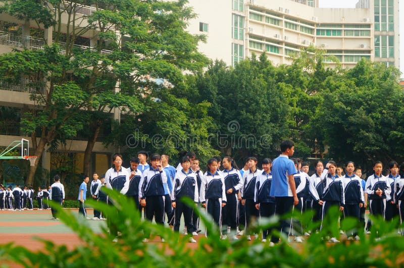 Shenzhen, China: Middle School Students Take Physical Education Classes ...