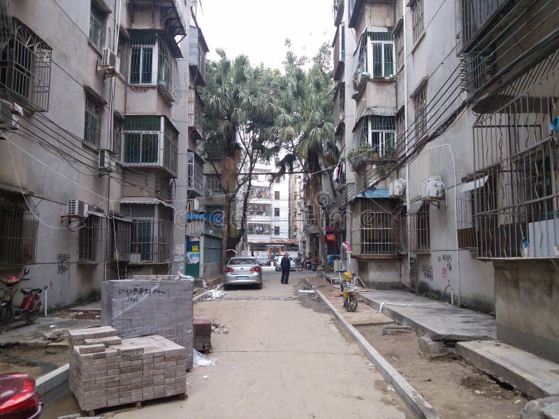 Shenzhen, China: Old Residential Area Editorial Photo - Image of ...