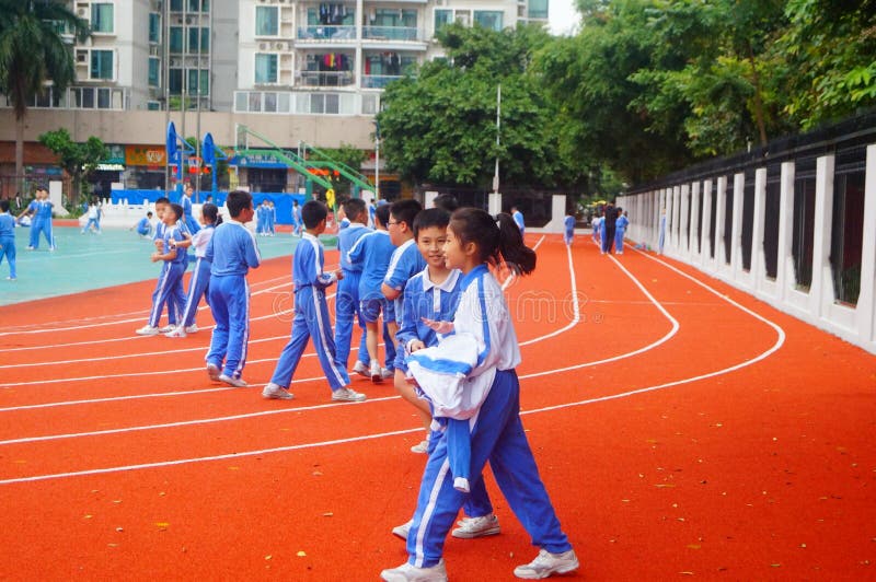 Shenzhen, China: Primary School Playground, Primary School Students in ...