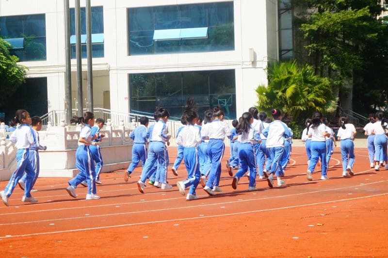 Shenzhen, China: Primary School Students are Having Physical Education ...