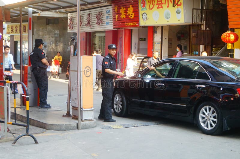 Shenzhen, China: Security Guard Editorial Photography - Image of china ...