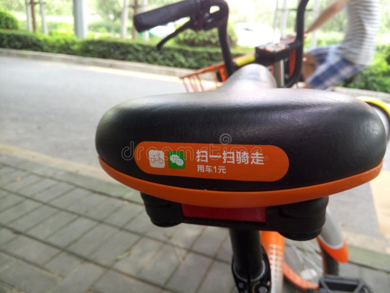 Shenzhen, China: Shared Bike Scan Code Usage Editorial Stock Image ...