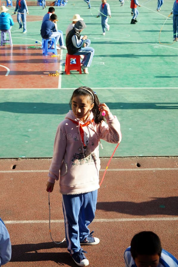 Shenzhen, China: Students Skipping Game Editorial Photography - Image ...