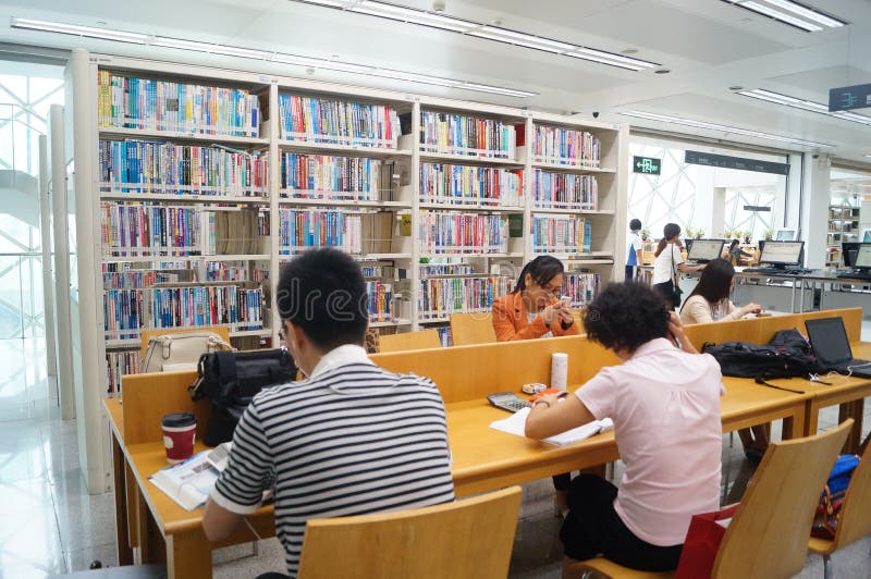Shenzhen Library, Readers in Reading Editorial Stock Photo - Image of ...