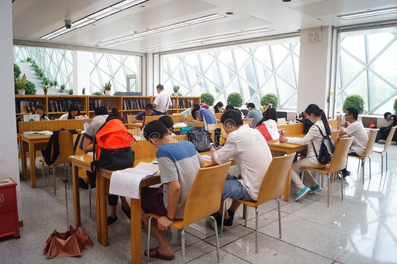 Shenzhen Library, Readers in Reading Editorial Image - Image of ...