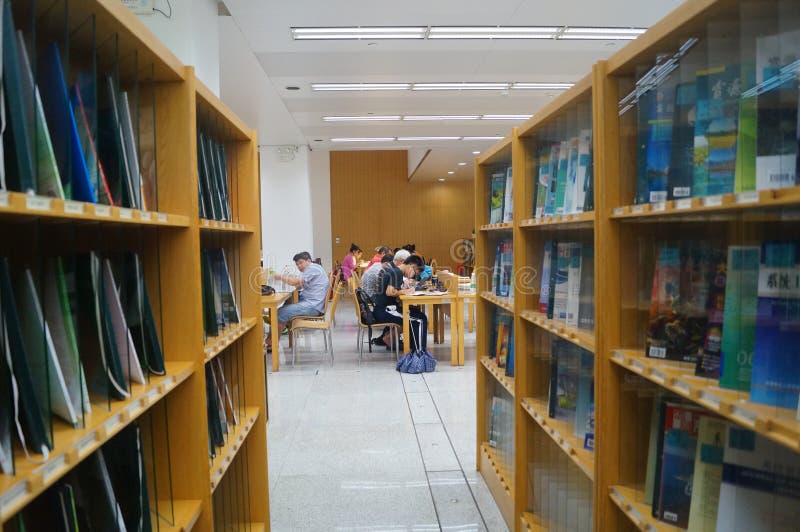 Shenzhen Library, Readers in Reading Editorial Photography - Image of ...