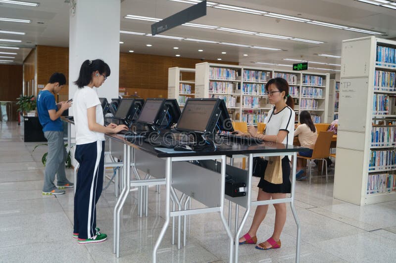 Shenzhen Library, Readers in Reading Editorial Photography - Image of ...