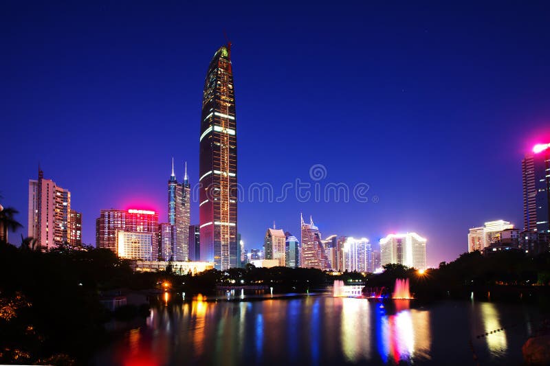 ShenZhen Night view stock image. Image of estate, skyline - 21773573