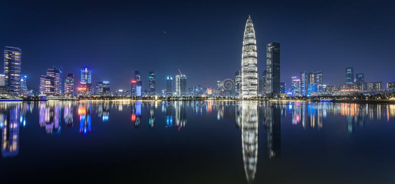 Shenzhen night view (5) stock photo. Image of skyscraper - 228767662