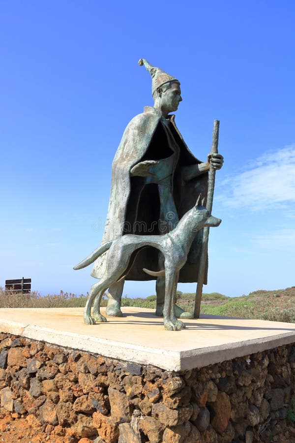 Shephard Statue El Pastor in El Hierro, Canary Islands, Spain Editorial ...