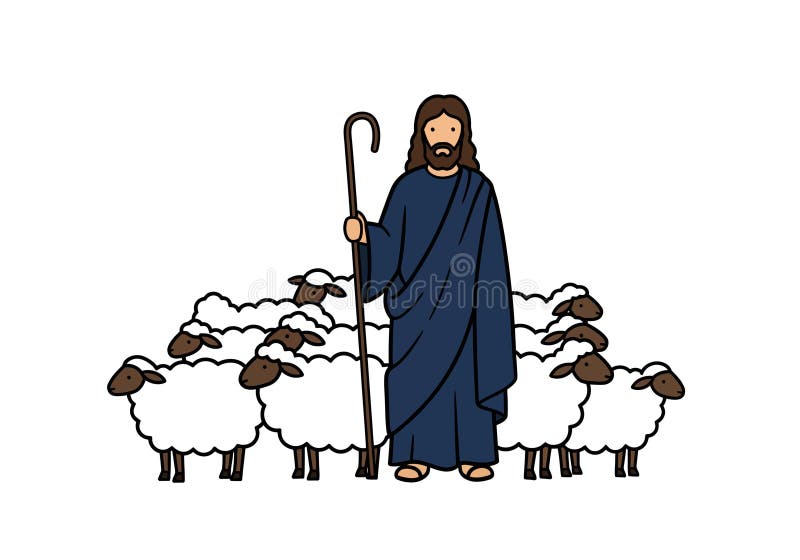 Good shepherd clip art stock vector. Illustration of guide - 370252196