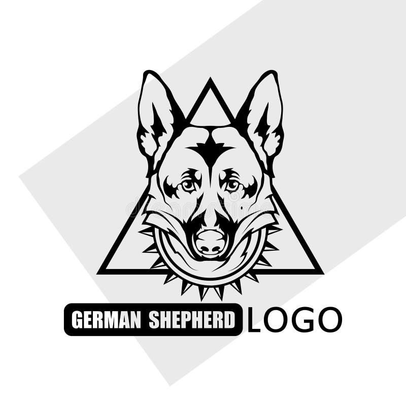 Shepherd dog logo. stock vector. Illustration of animal - 103693502