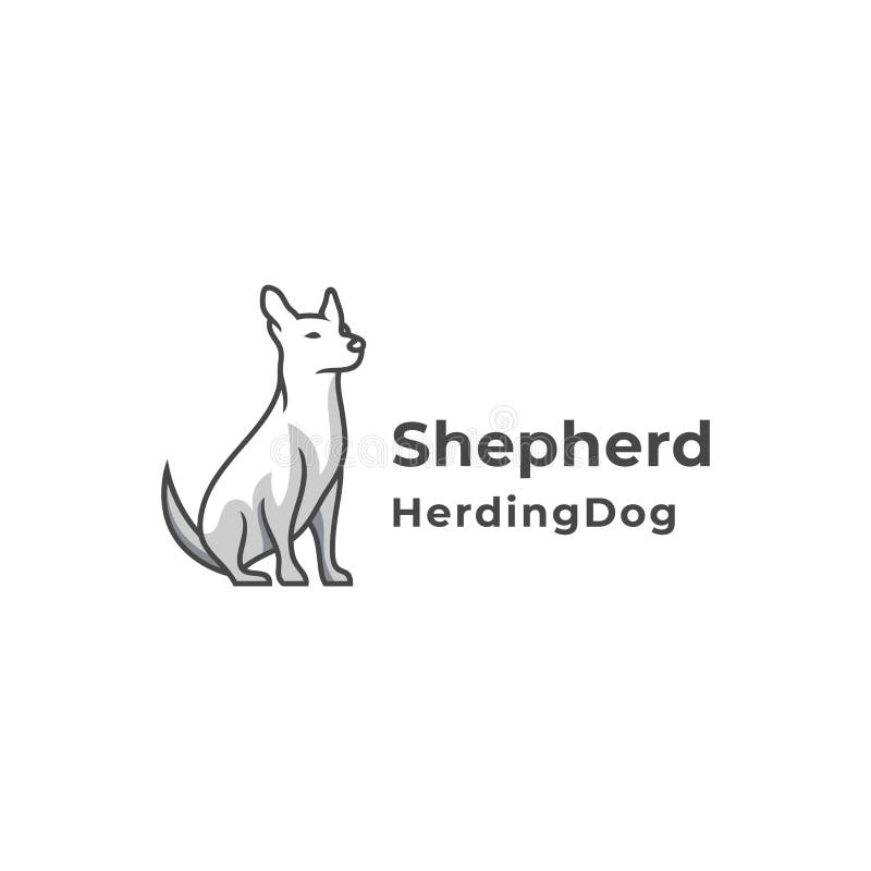 Shepherd Dog Logo - Silhouette Vector Illustration Stock Vector ...
