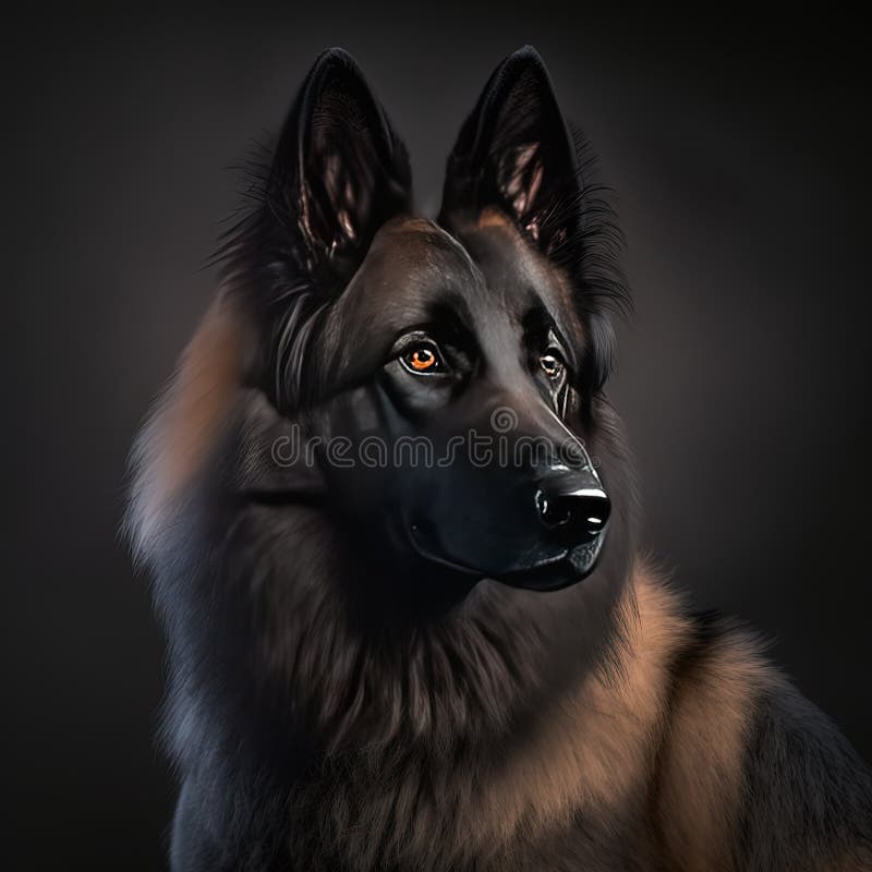 Shepherd Dog Portrait in Studio, Ultra Realistic, Generative Ai Stock ...