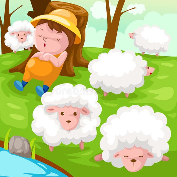 Cartoon Sheep Shepherd Stock Illustrations – 1,180 Cartoon Sheep ...