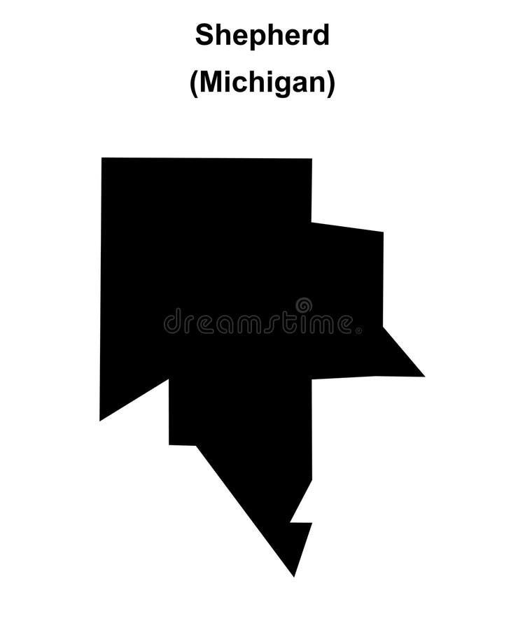 Shepherd outline map stock vector. Illustration of detailed - 387417276