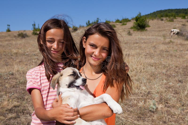 Cattle shepard girl stock photo. Image of flock, prairie - 33433730