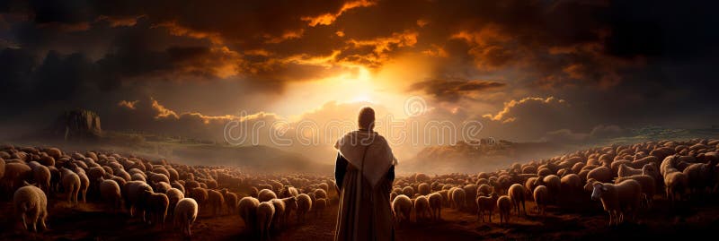 Shepherds in the Fields, Gazing Up at the Angelic Host Announcing the ...